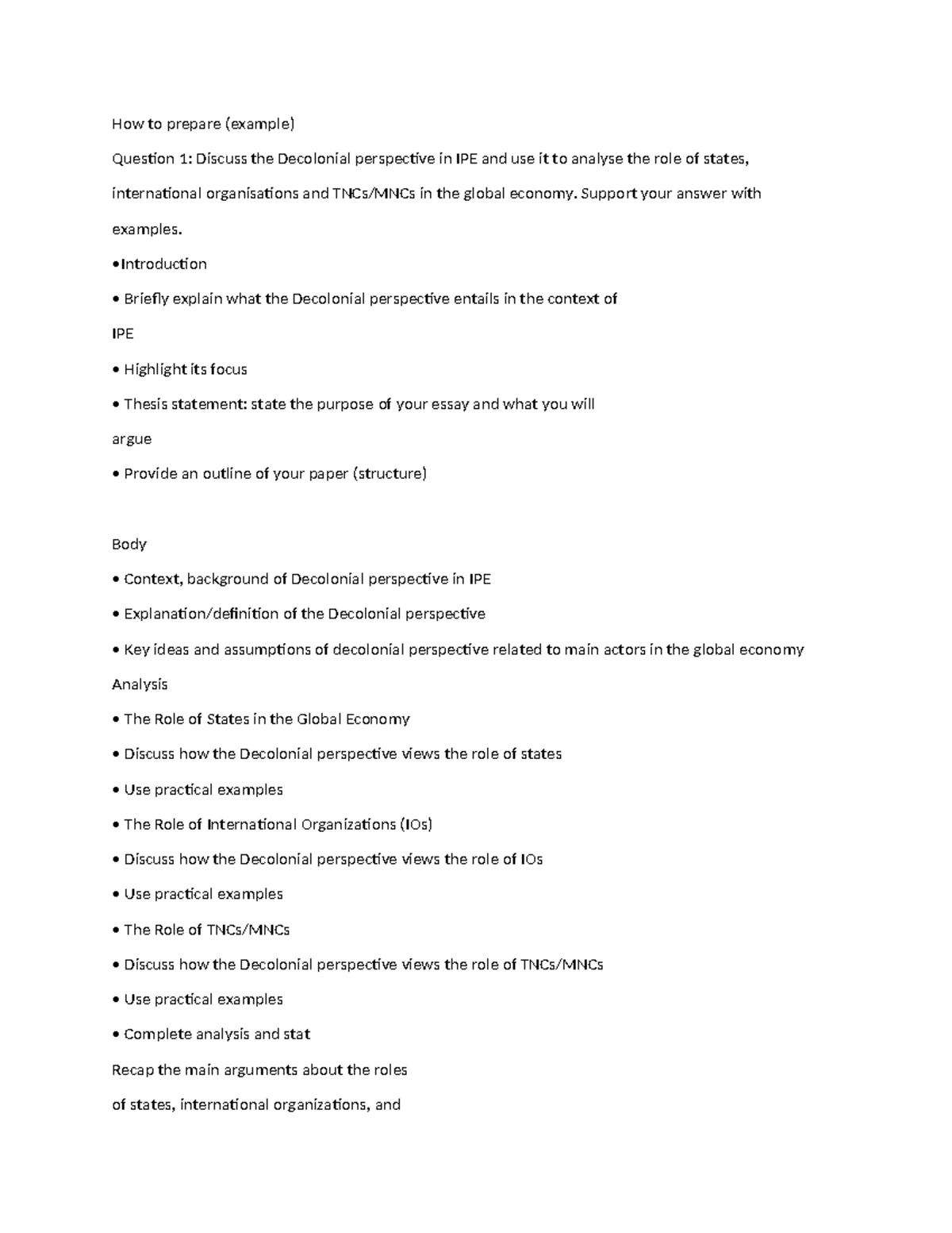 APC3701 INTERNATIONAL STUDIES SEMESTER 1 EXAM PREPARATIONS - How to ...