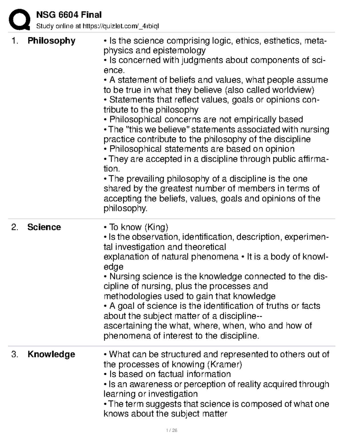 Final Exam Study Guide - Study online at quizlet/_4rbiql Philosophy ...