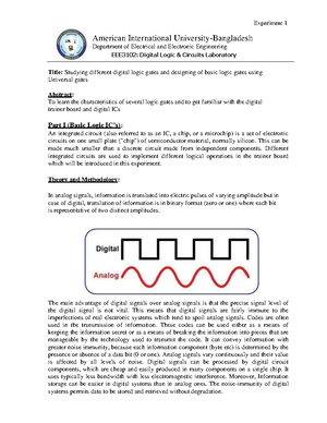 DLC LAB 02 student manual - Experiment 2 Look for the problem statement ...