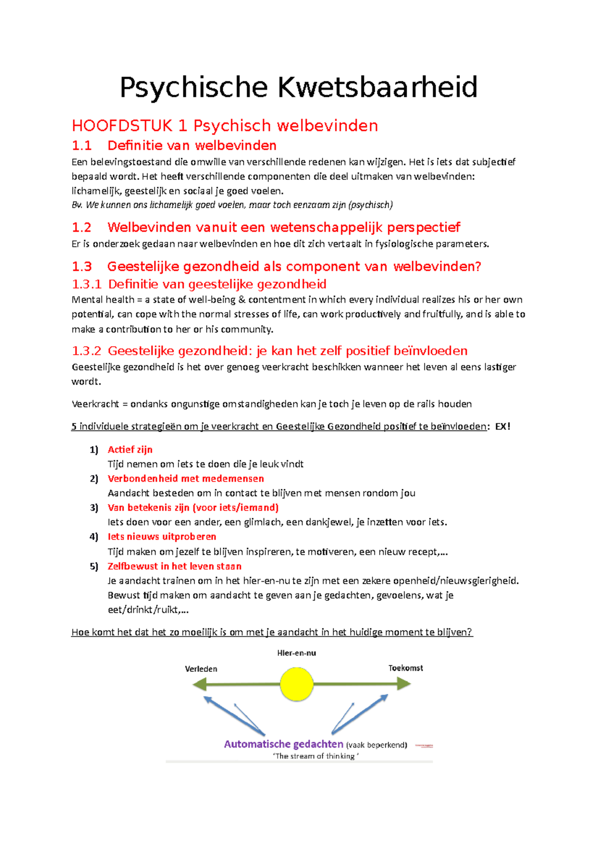 Psychische Kwetsbaarheid - Psychische Kwetsbaarheid HOOFDSTUK 1 ...