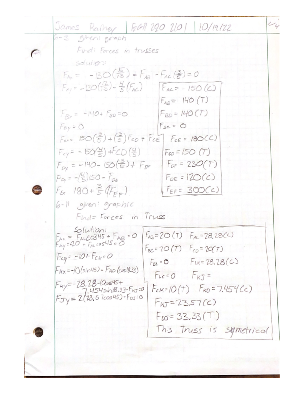 James Rainey HW 7 - Problems included from homework set #7. All answers ...