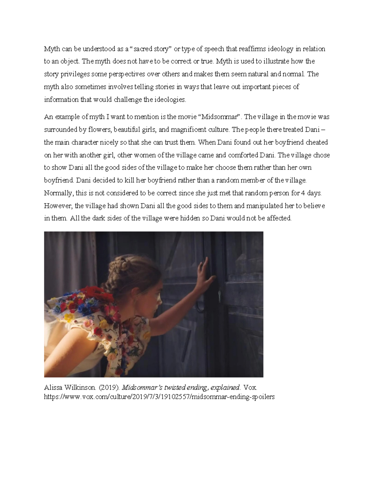 Cyb103 week 9 - Weekly Assignment Week 9 - Myth can be understood as a ...