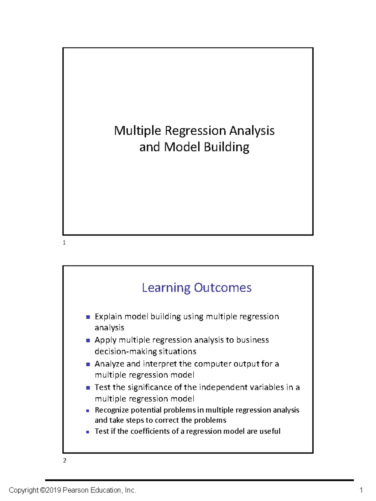 Lecture notes 8 - Multiple Regression Analysis and Model Building ...