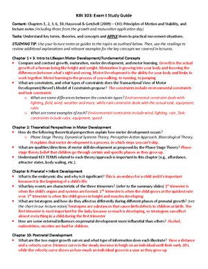 Embryo WEEK DEV - Kin 303- Professor Moran 2/7/ Week by Week embryonic ...