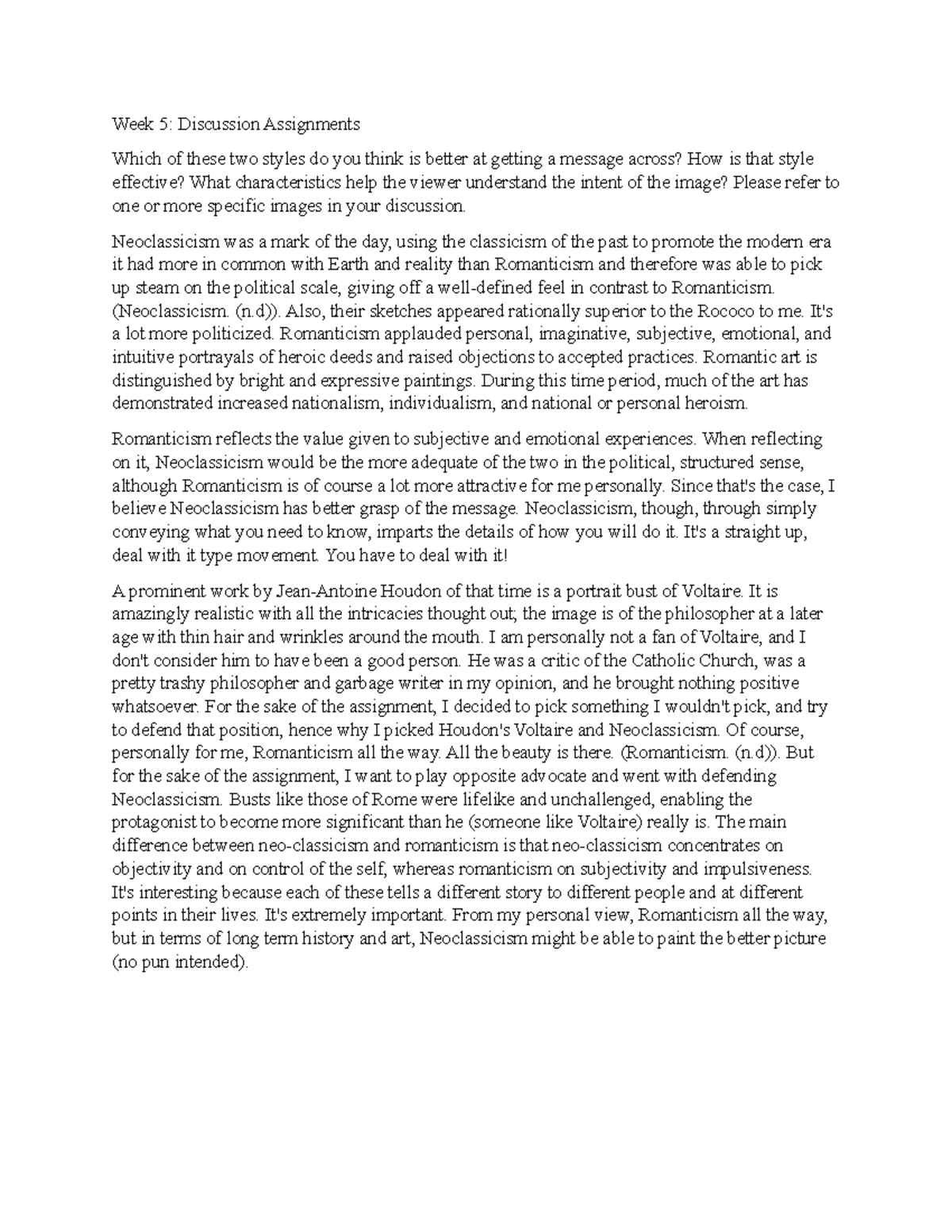 AHIST 1401 Discussion Forum UNIT 5 - Week 5: Discussion Assignments ...