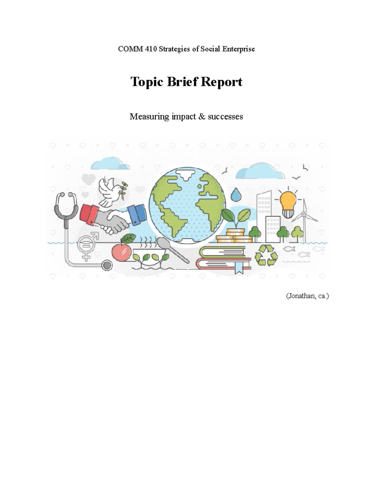 Topic Brief report Team 10 - COMM 410 Strategies of Social Enterprise ...
