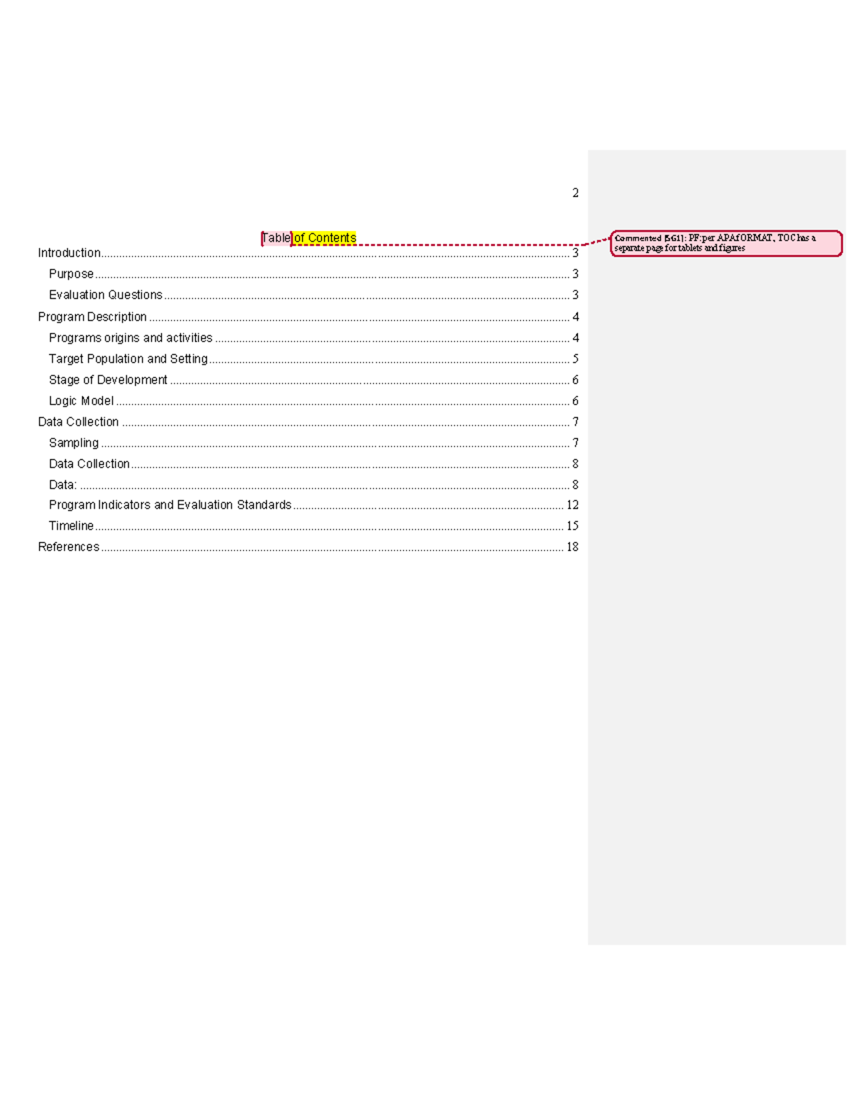 Data collection - Table of Contents Commented [SG1]: PF: per APA fORMAT, TOC has a - - Studocu