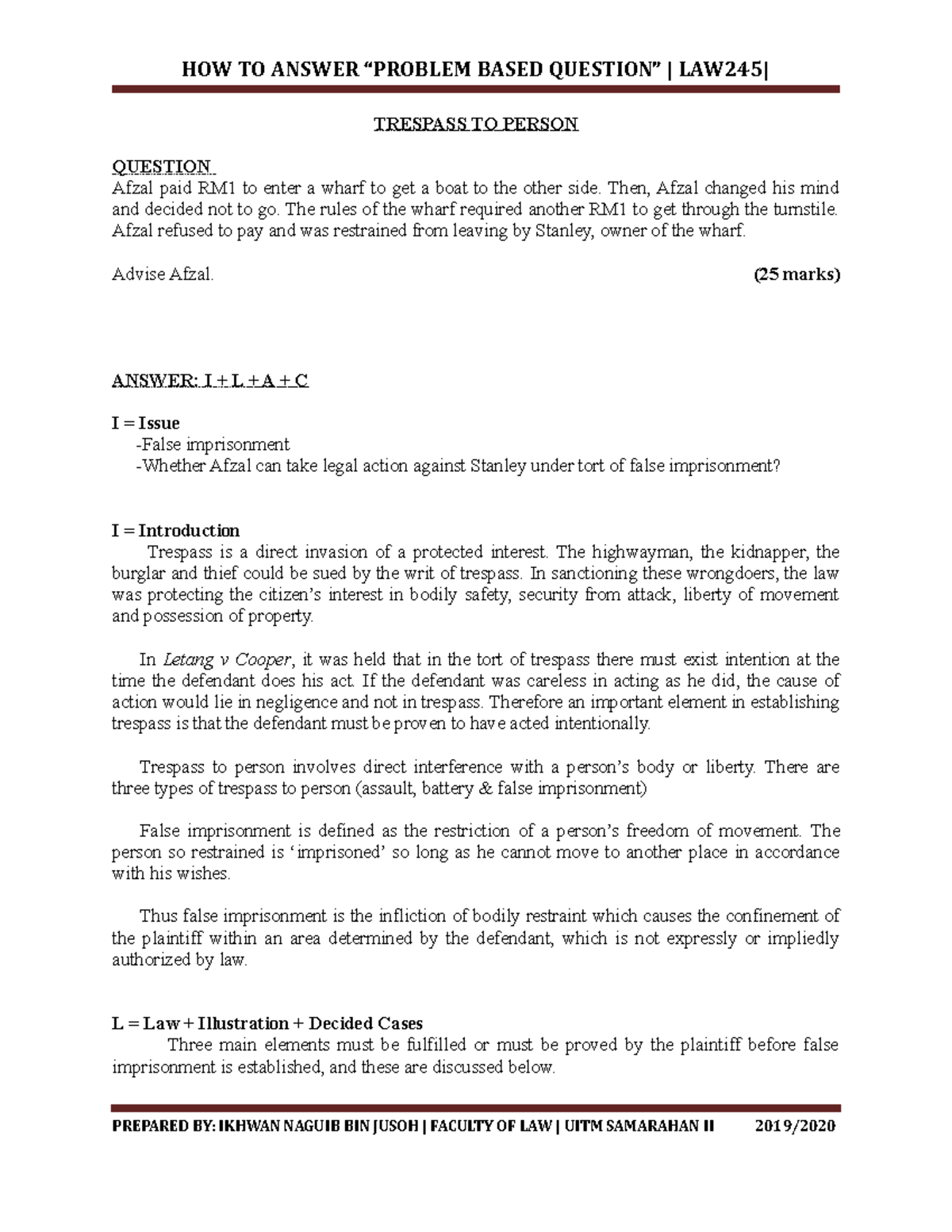 Problem Based Question - HOW TO ANSWER “PROBLEM BASED QUESTION ...