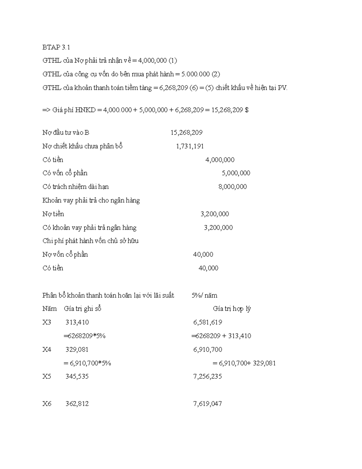 BTAP 3 IFRS - ifrs - BTAP 3. GTHL của Nợ phải trả nhận về = 4,000,000 ...