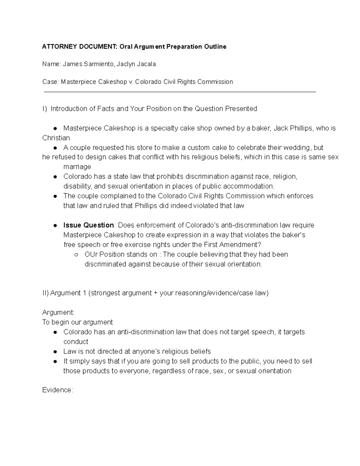 Copy of Attorney Oral Argument Preparation Outline (MAKE A COPY ...