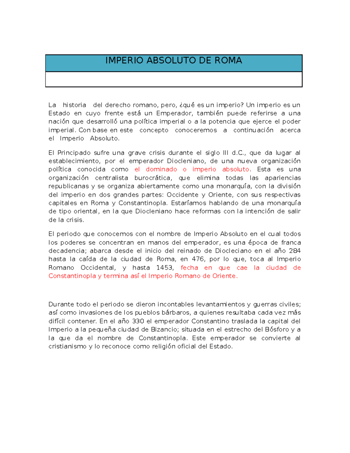 Imperio Absoluto DE ROMA - IMPERIO ABSOLUTO DE ROMA La historia del ...