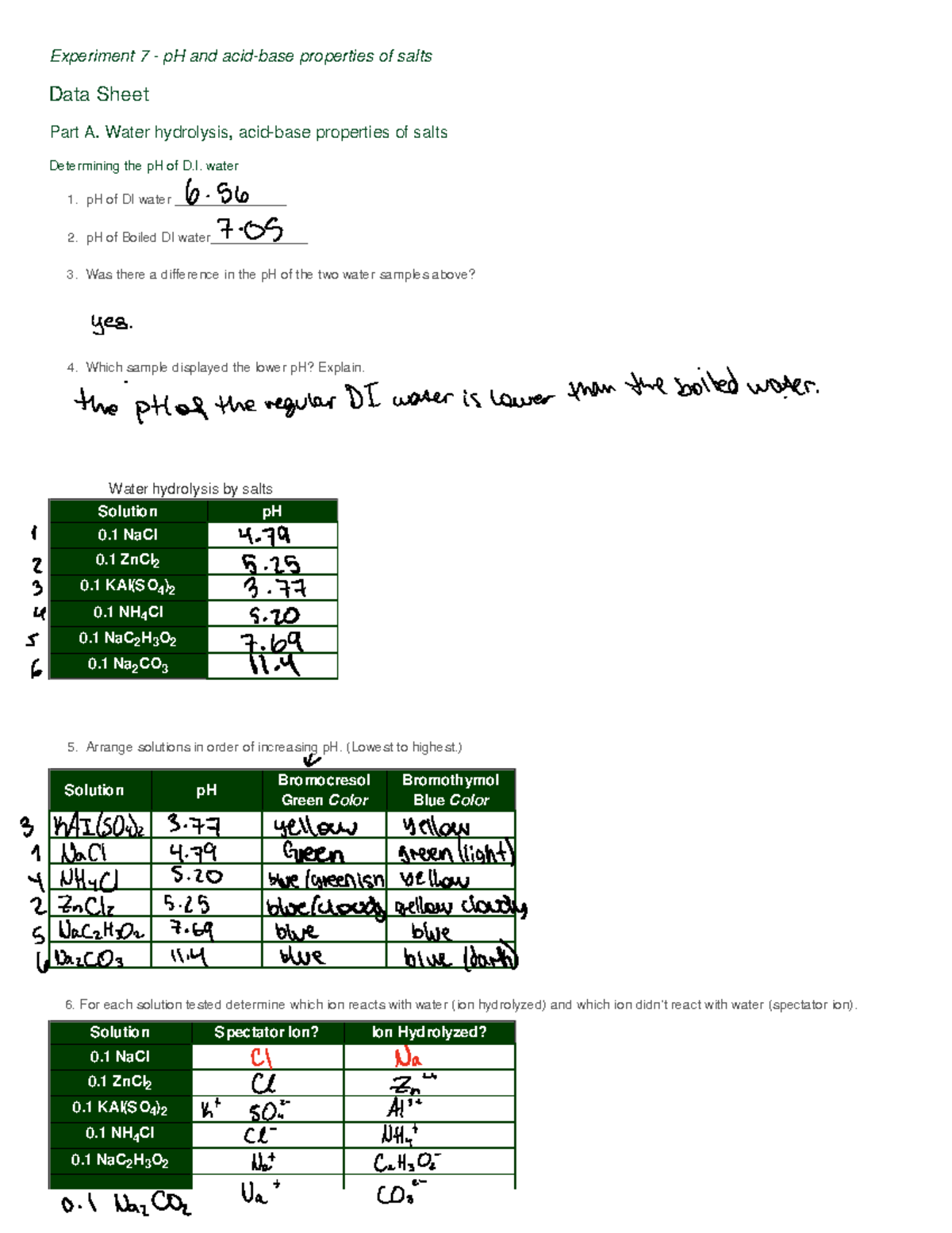Experiment%207%20-%20Data%20Sheet - Experiment 7 - pH and acid-base ...