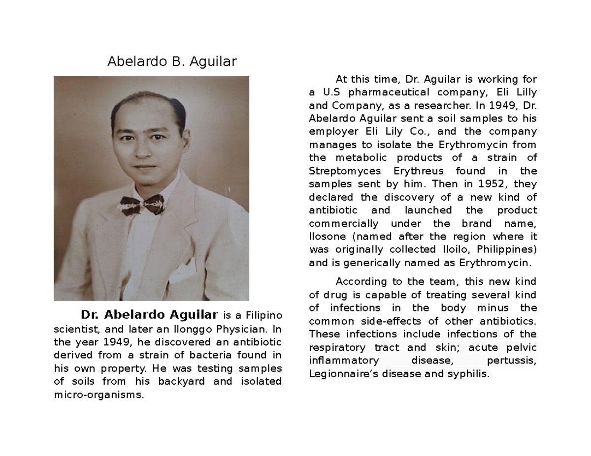 Science and Technology Assignment - Abelardo B. Aguilar Dr. Abelardo ...