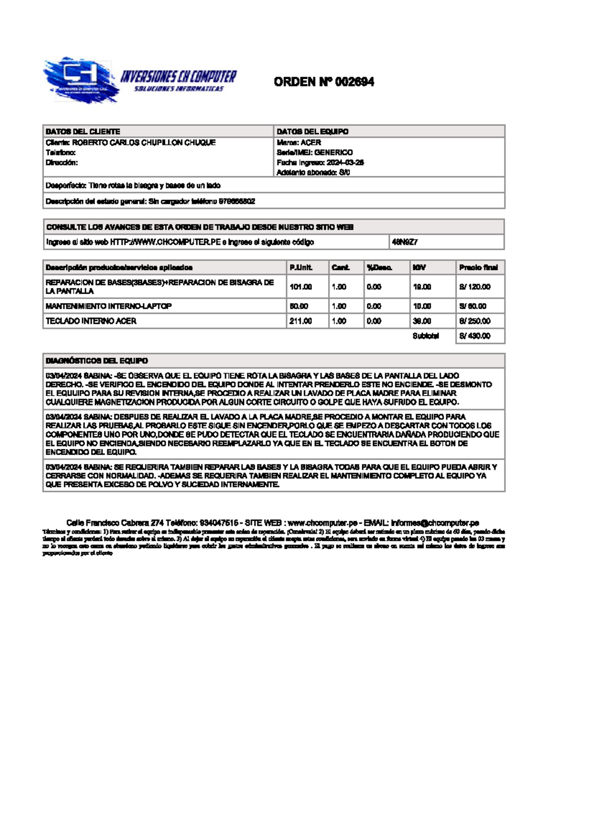 Orden 2694 - FSDFSDF - Contabilidad - Studocu