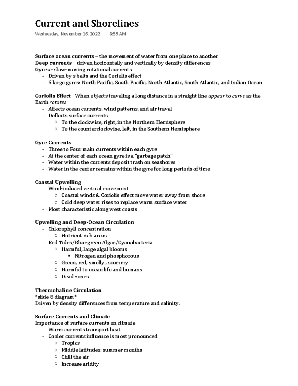 GEO1013 - Current and Shorelines - Surface ocean currents – the ...
