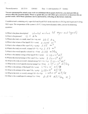Hw #5 thermodynamics - HW05 Due: This page and your work must be uploaded as an MS Word document ...