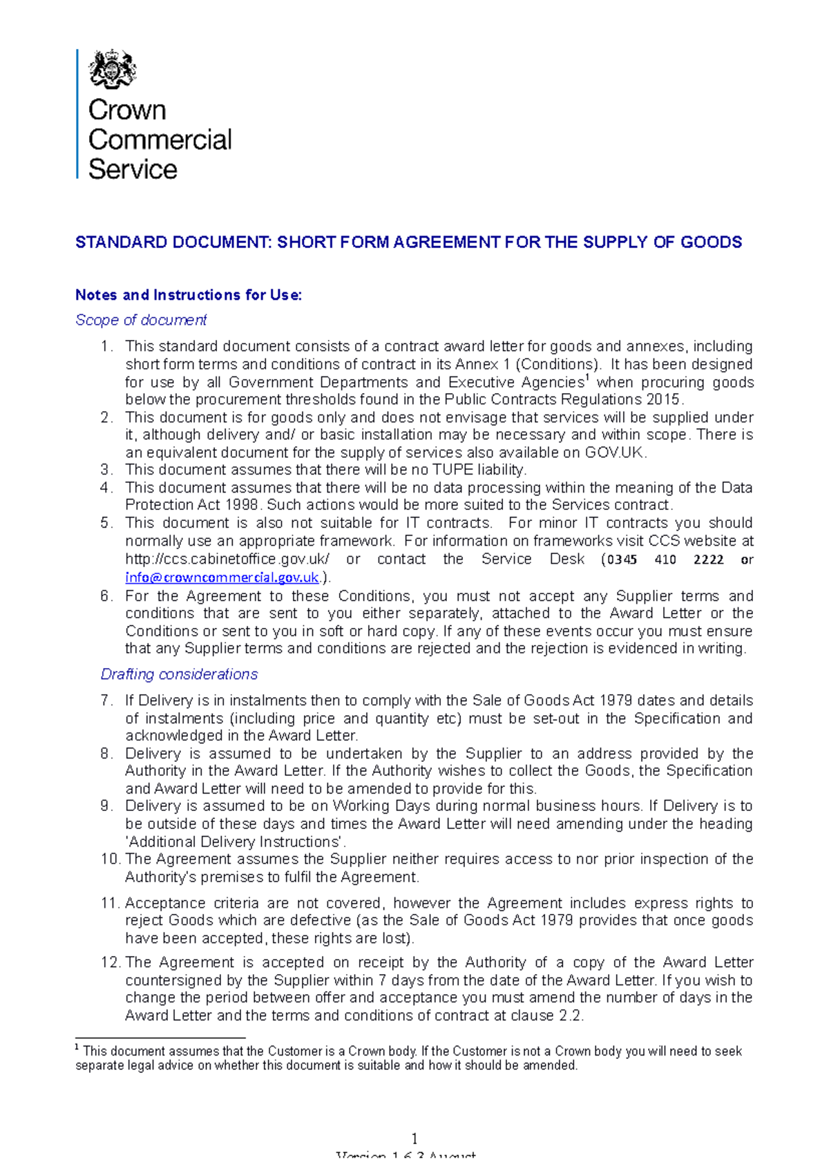 Terms and conditions template 03 - STANDARD DOCUMENT: SHORT FORM ...