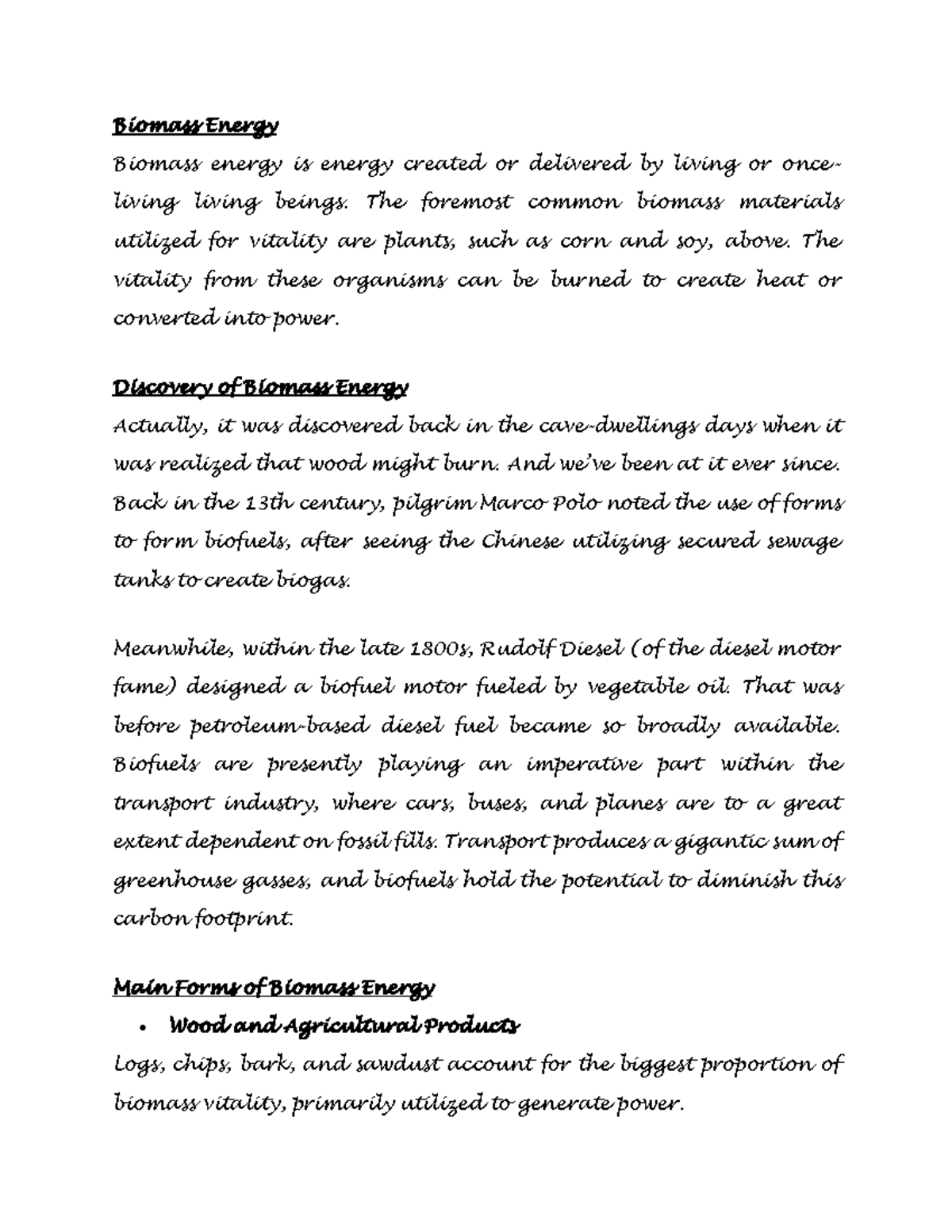 Unit-4 - Summary Solar and Energy Question Bank - Biomass Energy ...