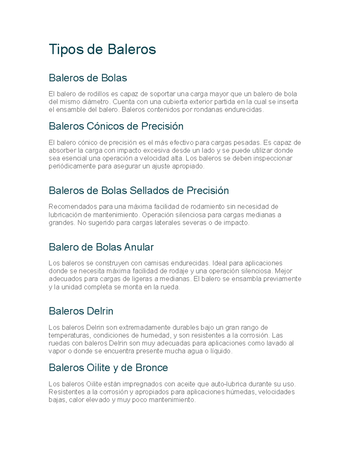 Tipos de Baleros - Tipos de Baleros Baleros de Bolas El balero de ...