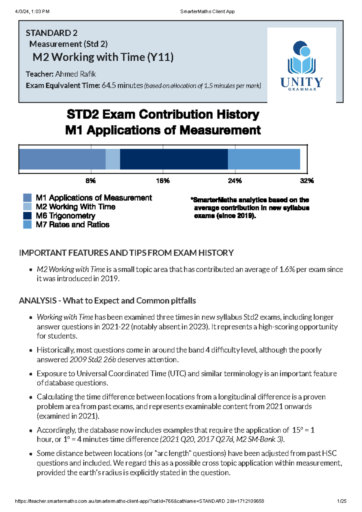 Time 1 - Worksheet - STANDARD 2 Measurement (Std 2) M2 Working with ...