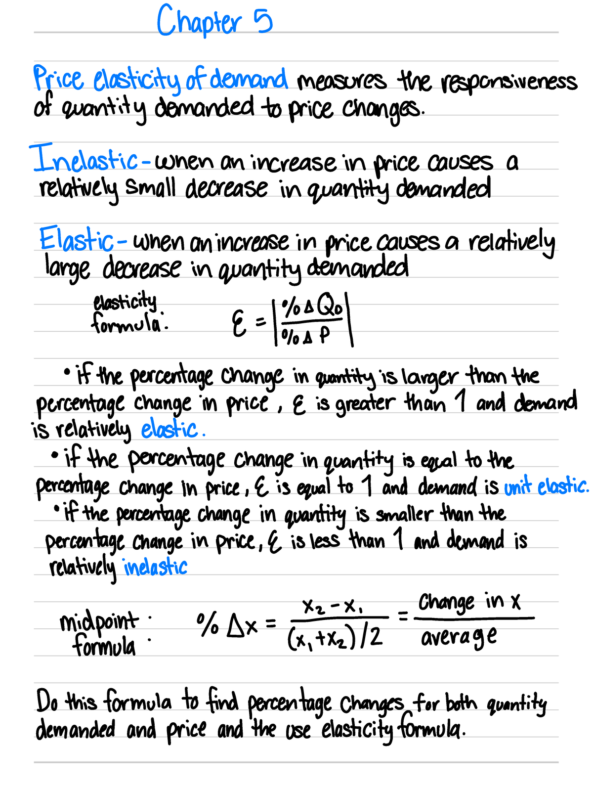 Economics Chapter 5 Notes - ECON 1100 - Studocu