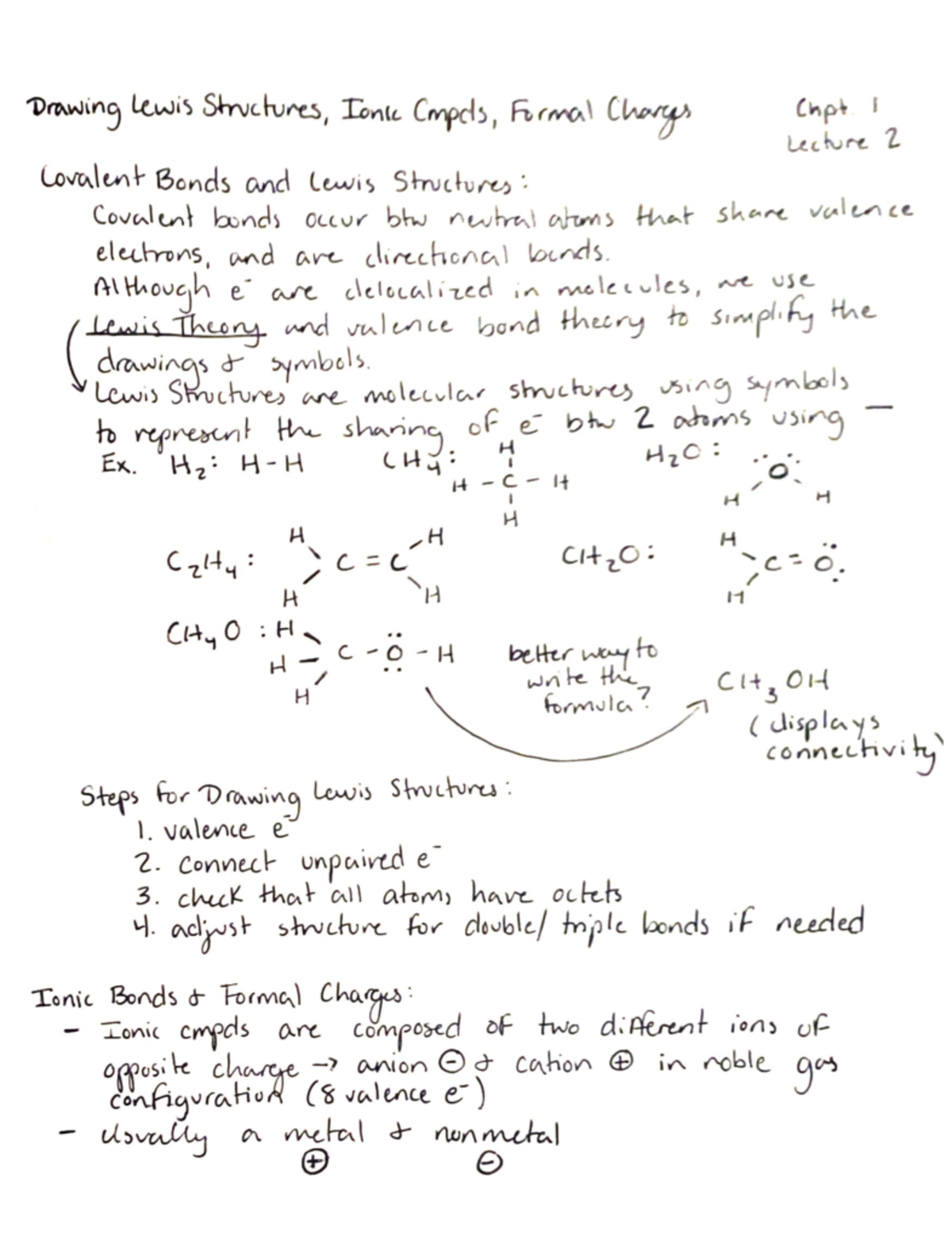 Drawing Lewis Structures,Ionic Cmpds,Formal Charges - Drawing Lewis ...