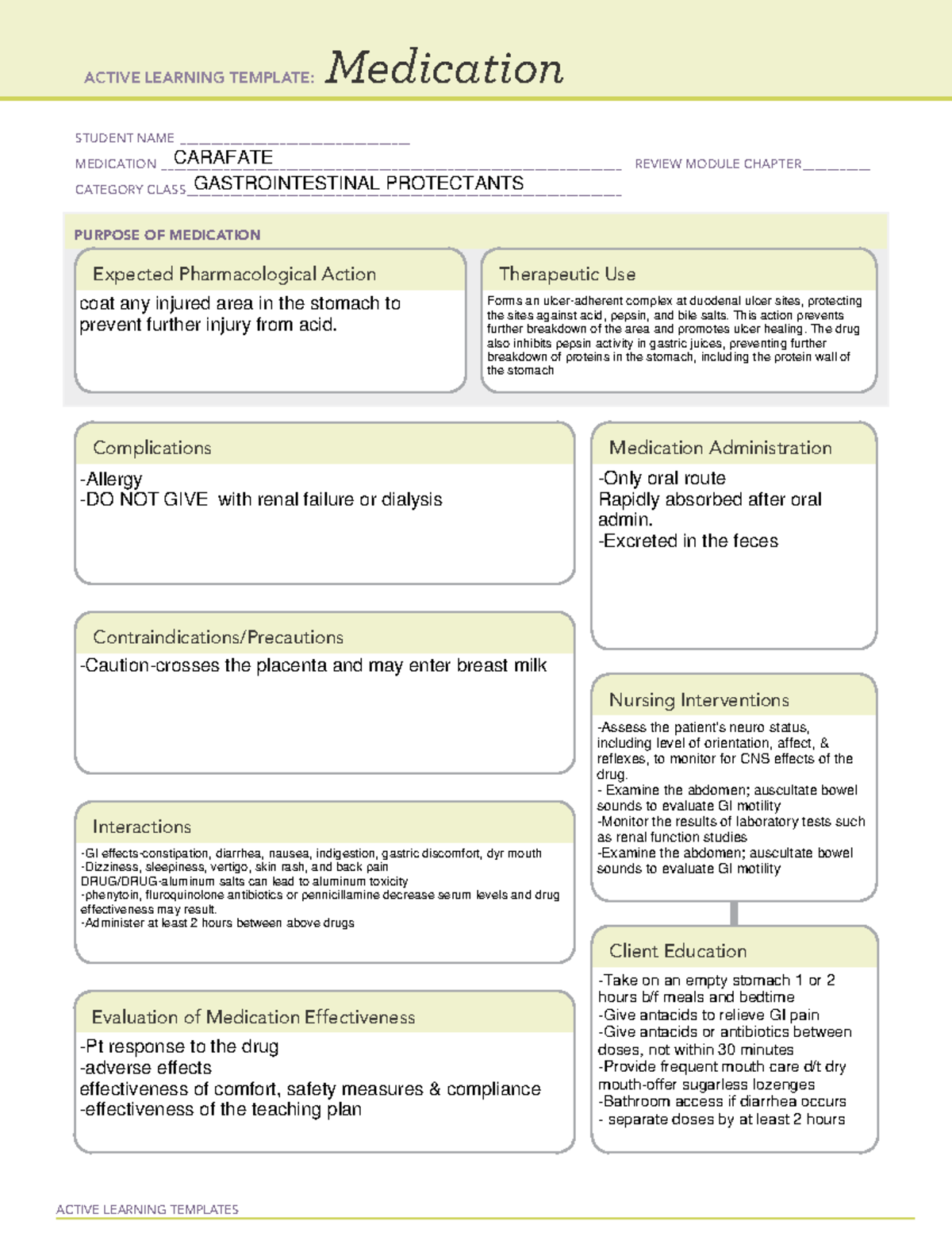 Gastro Protective - Active Learning Template - ACTIVE LEARNING ...