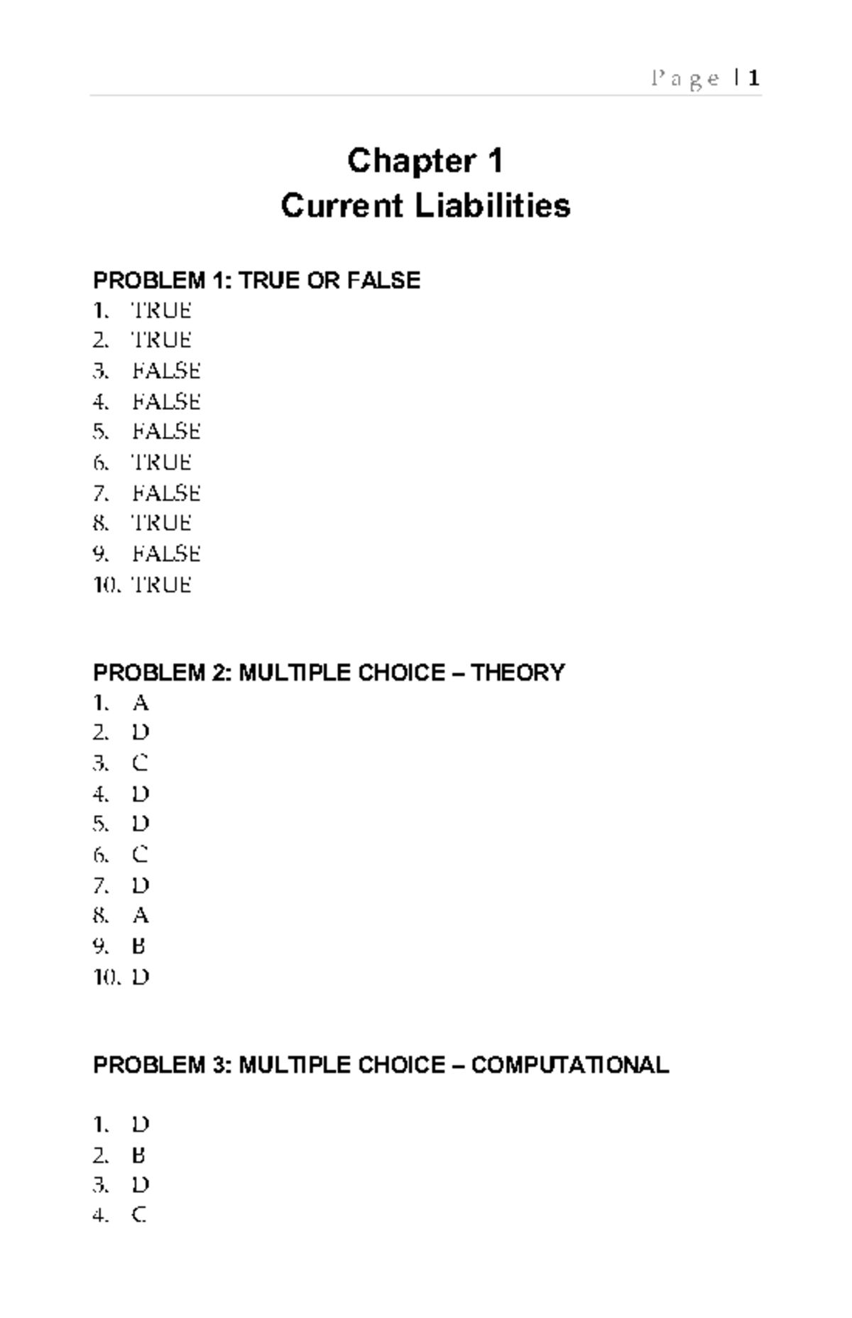Solman Chapter 1 Current Liabilities Millan Intermediate