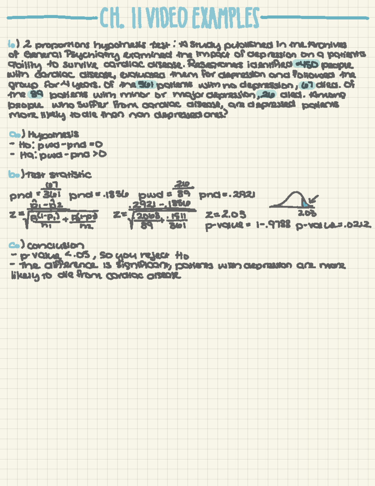 Statistics Ch. 11 Examples - CH . 11 VIDEO EXAMPLES - lo ) 2 ...