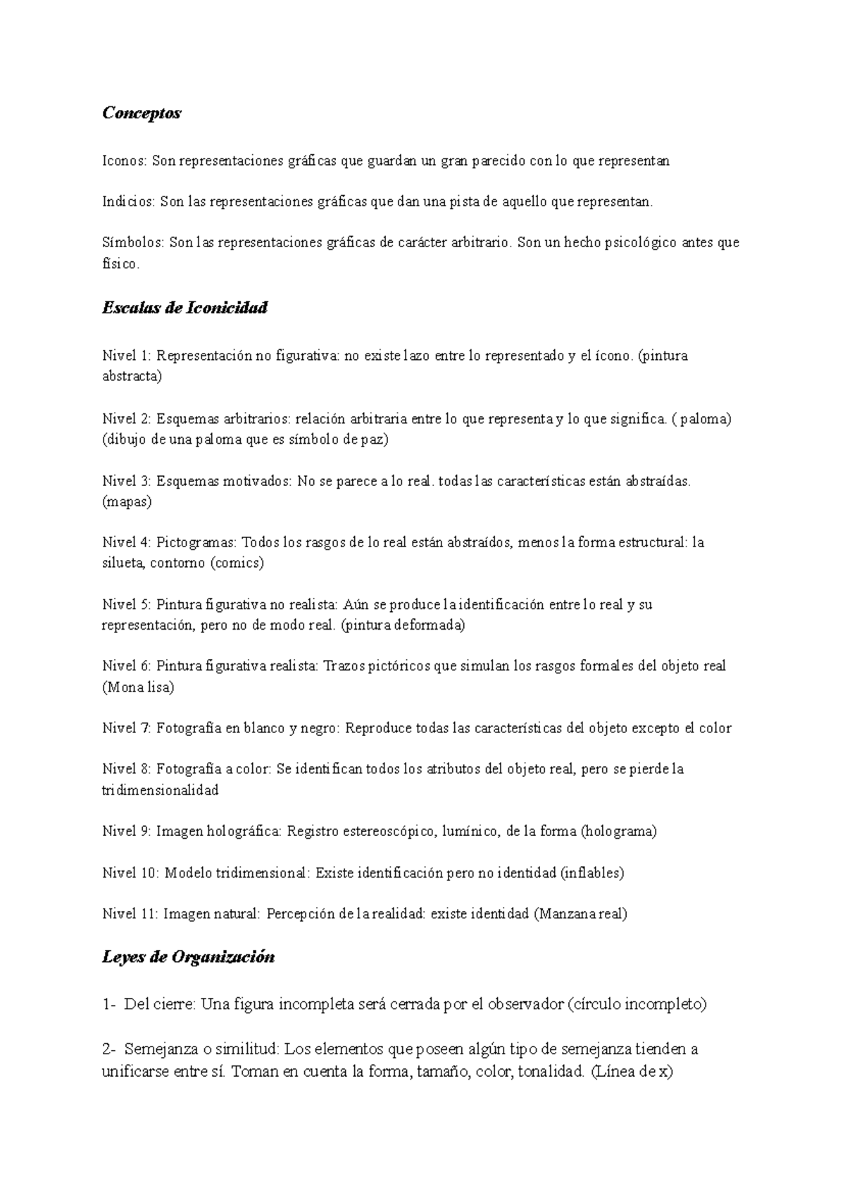 Lenguaje Gráfico repaso 1 - Conceptos Iconos: Son representaciones ...