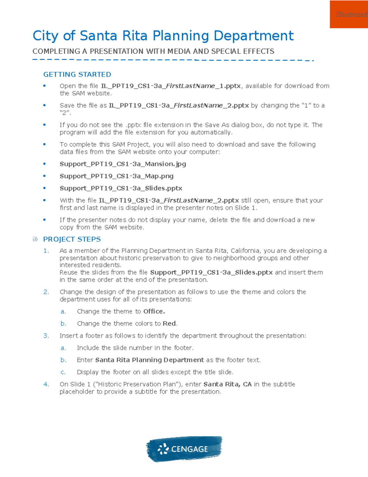 Instructions IL PPT19 CS1-3a - City of Santa Rita Planning Department ...