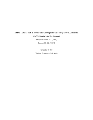 AMT2 Service Line Task 4 - AMT2 Service Line Development Task 4 V ...