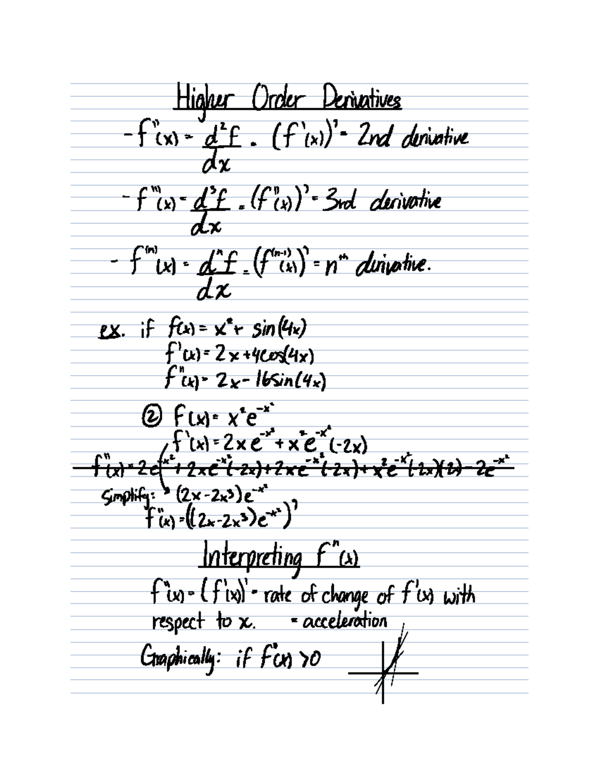 Higher Order Derivatives - HigherorderDerivative fix fan dd f in dd f ...