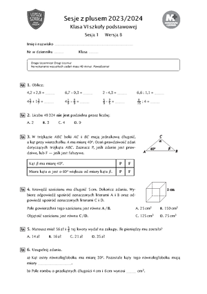 Unit 4 Grammar Short Test 2 A+B - Impulse 4 B2 Tests ©Macmillan Polska ...