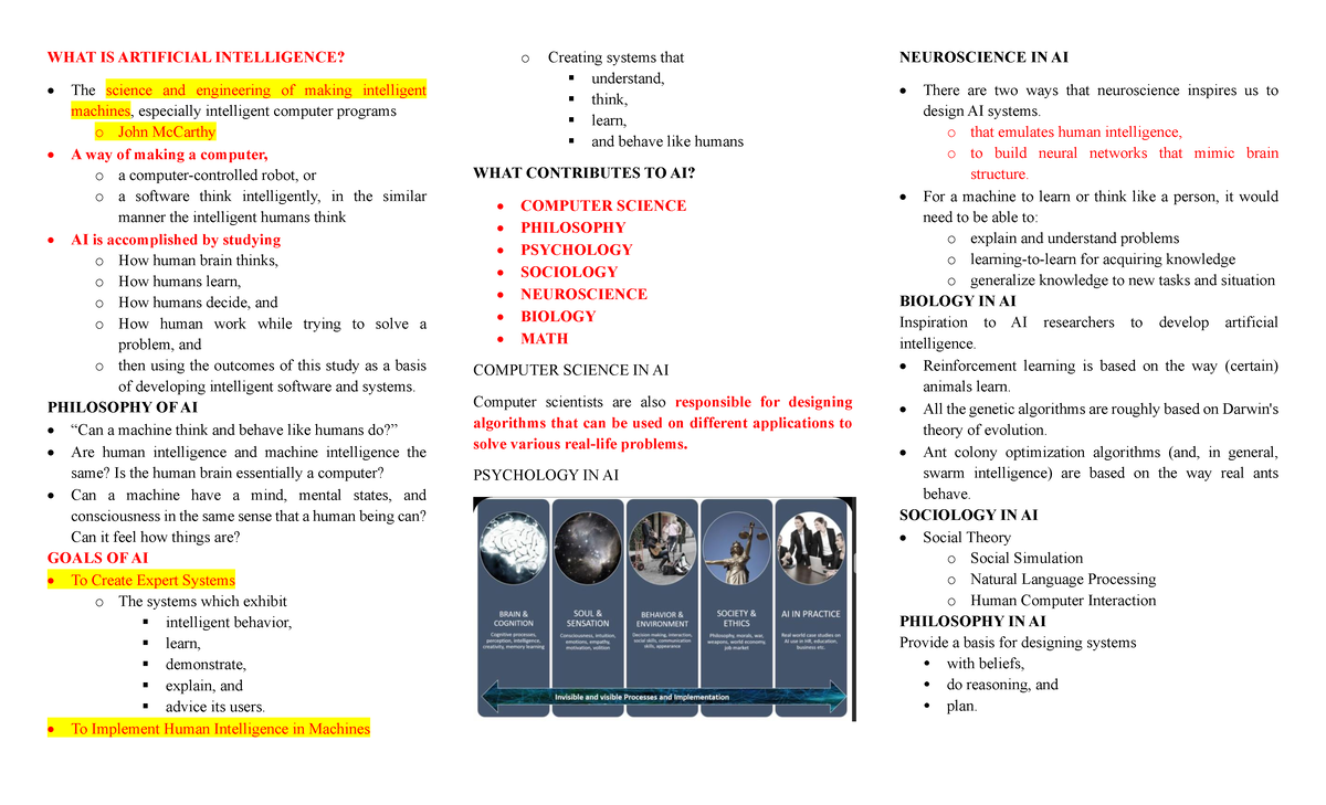 AI Reviewer - N/A - WHAT IS ARTIFICIAL INTELLIGENCE? The science and ...