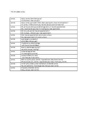 Simulation TFC253 Dialogue A (Translate) - SIMULATION TFC253 DIALOGUE A ...