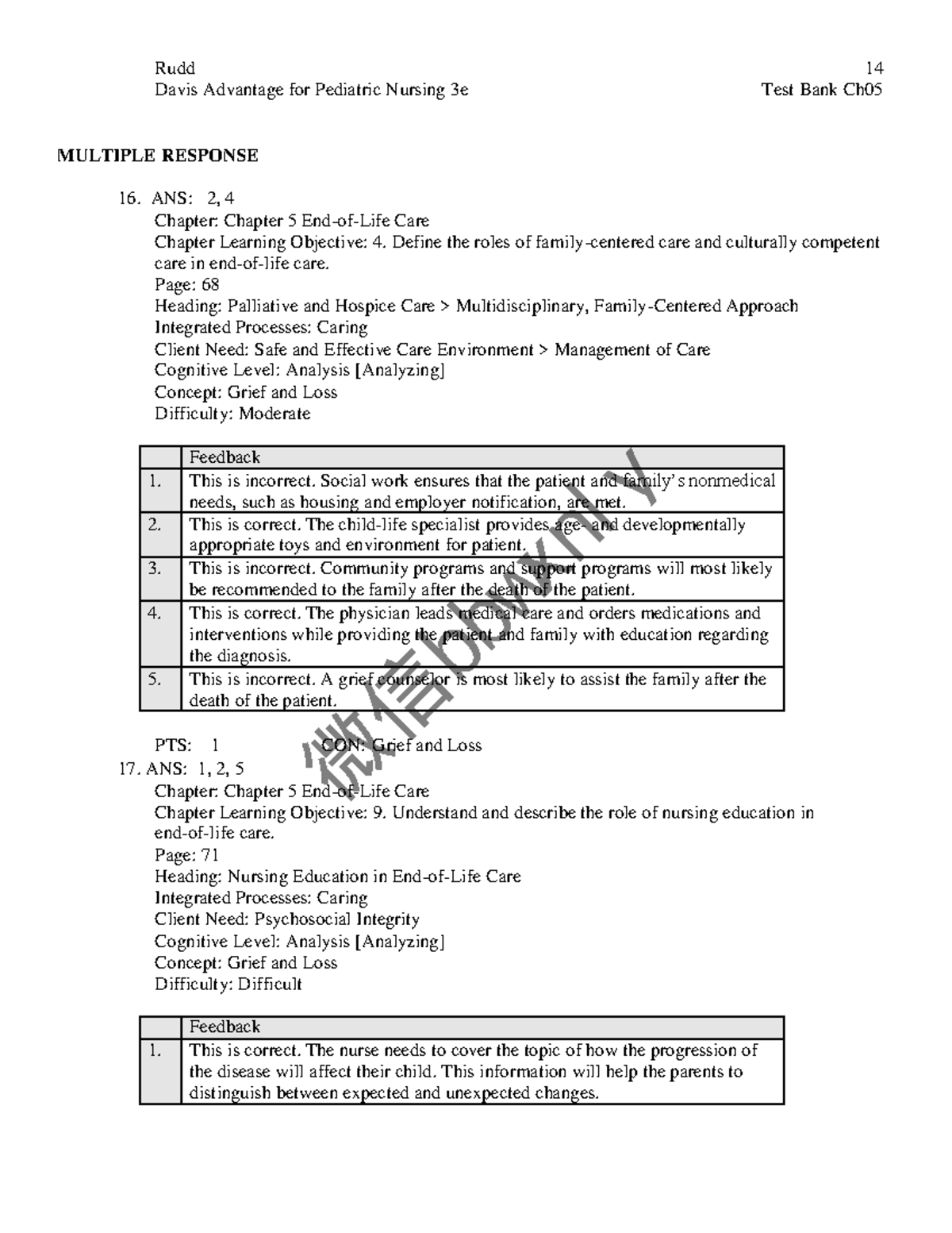 Test bank pediatric nursing critical components of nursing care 3rd ...