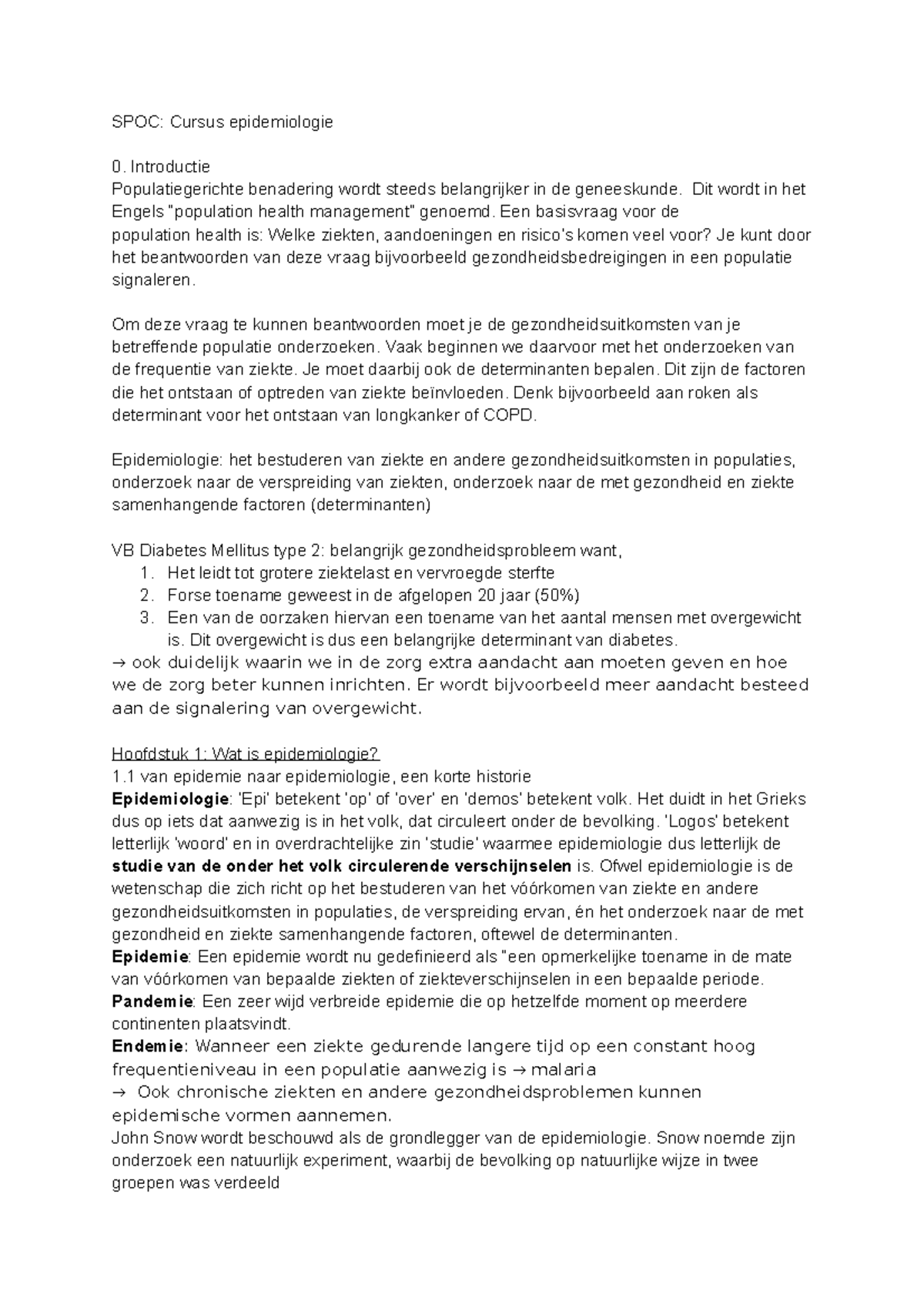 SPOC Cursus epidemiologie - SPOC: Cursus epidemiologie Introductie ...
