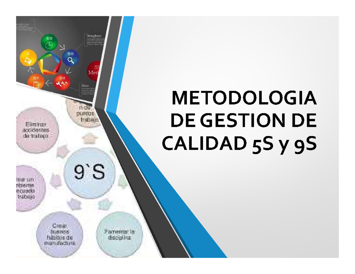 1.5 Metodologia de Gestion Calidad 5 s y 9 s - METODOLOGIA DE GESTION DE CALIDAD 5S y 9S En la ...
