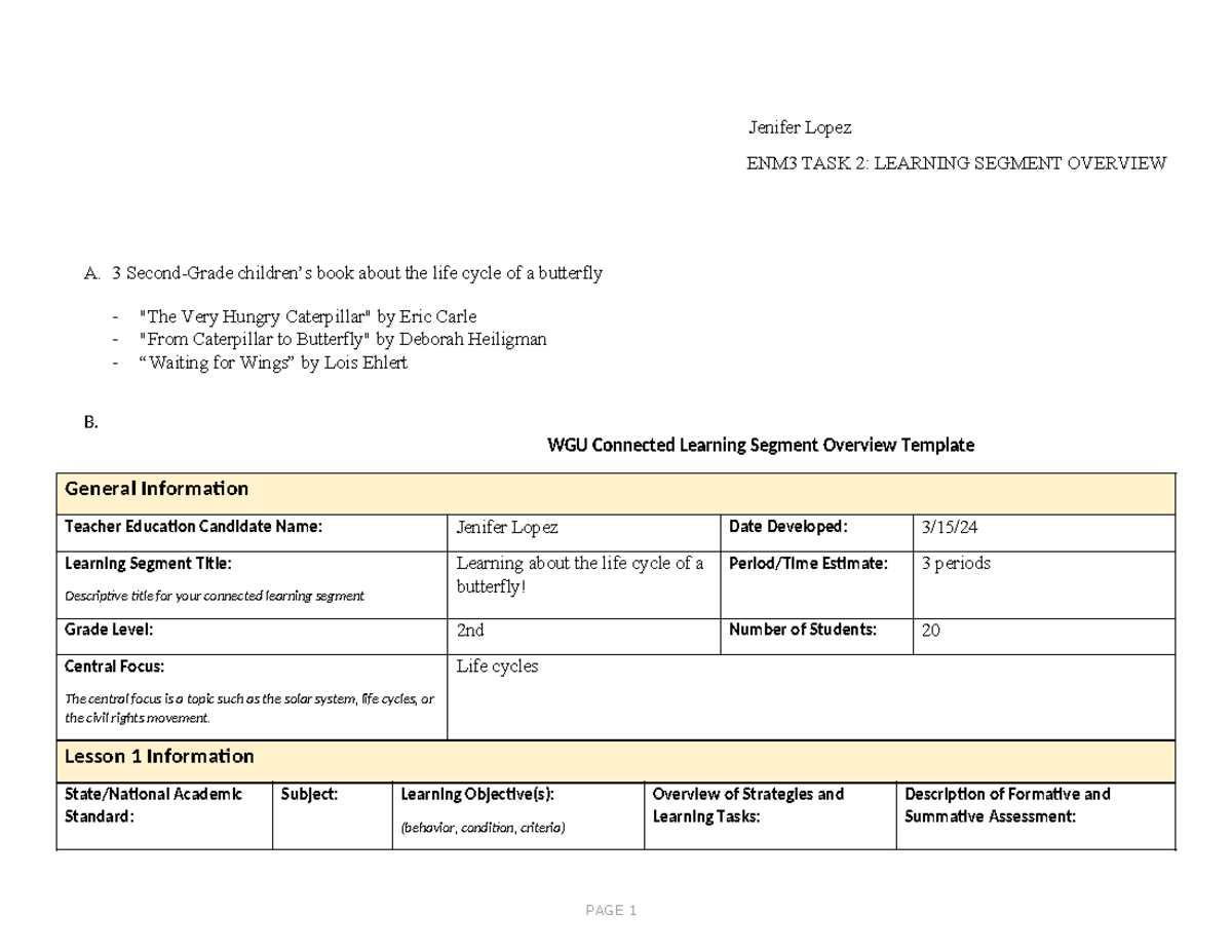 ENM3 Task 2 Learning Segment (2) - Jenifer Lopez ENM3 TASK 2: LEARNING ...