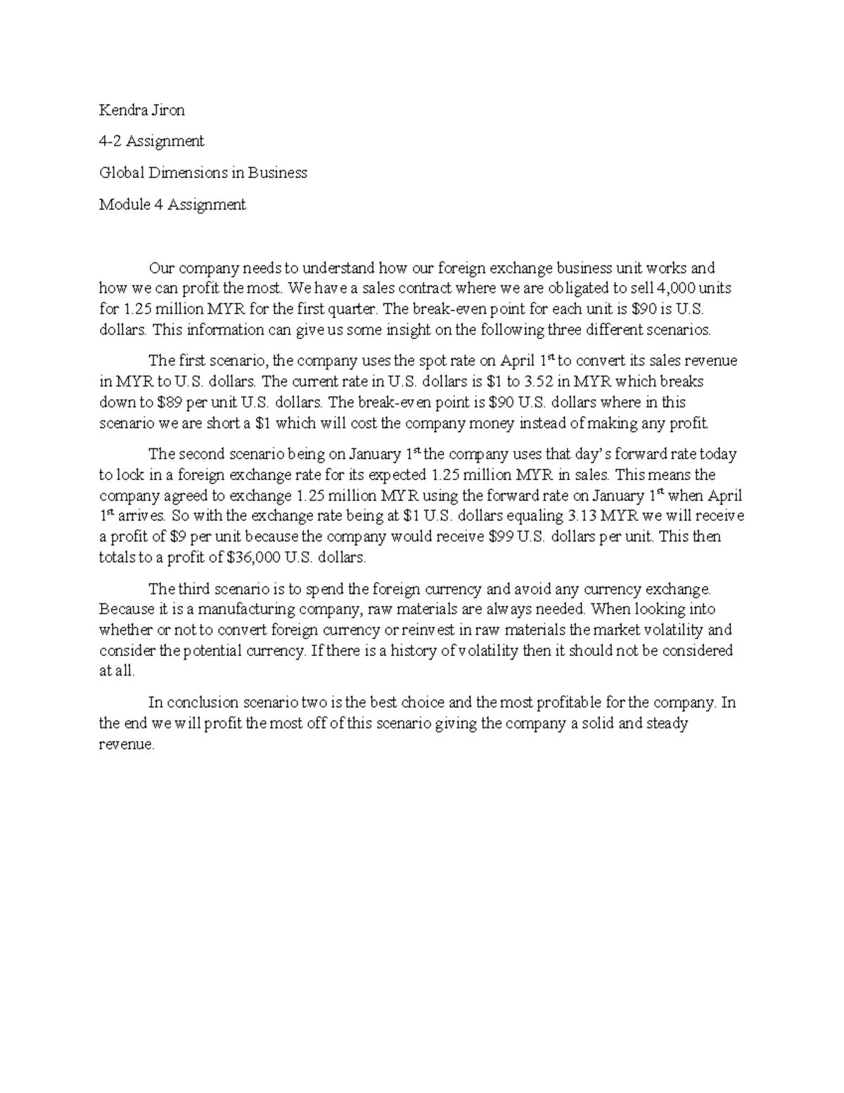 Module 4 asgn. int 220 - Good grade - Kendra Jiron 4-2 Assignment ...