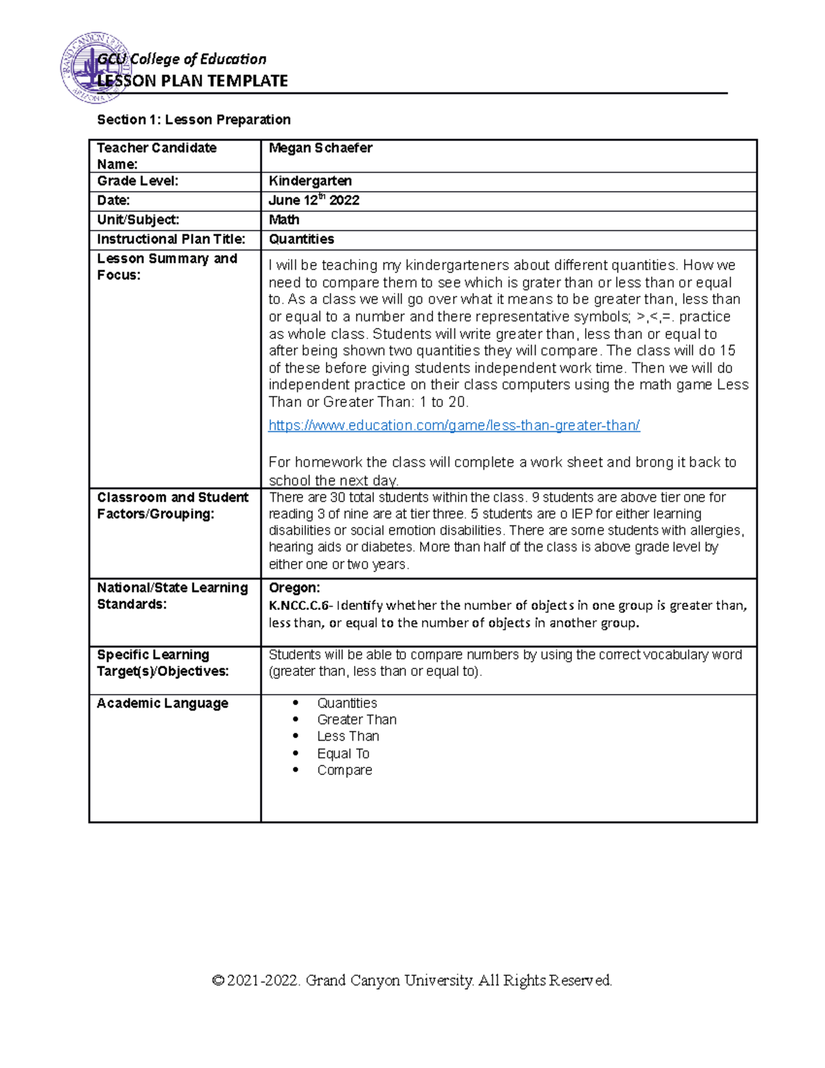 ELM-470- Math Lesson - Math Assignments hope this helps! Good Luck ...