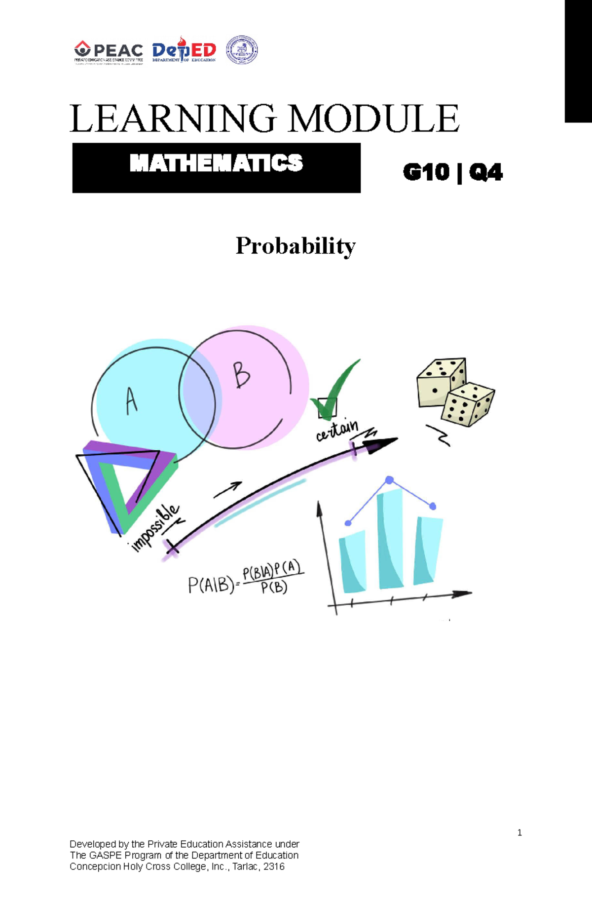 Mathematics10-Module-4-Lesson-1.docx - LEARNING MODULE Probability 1 ...