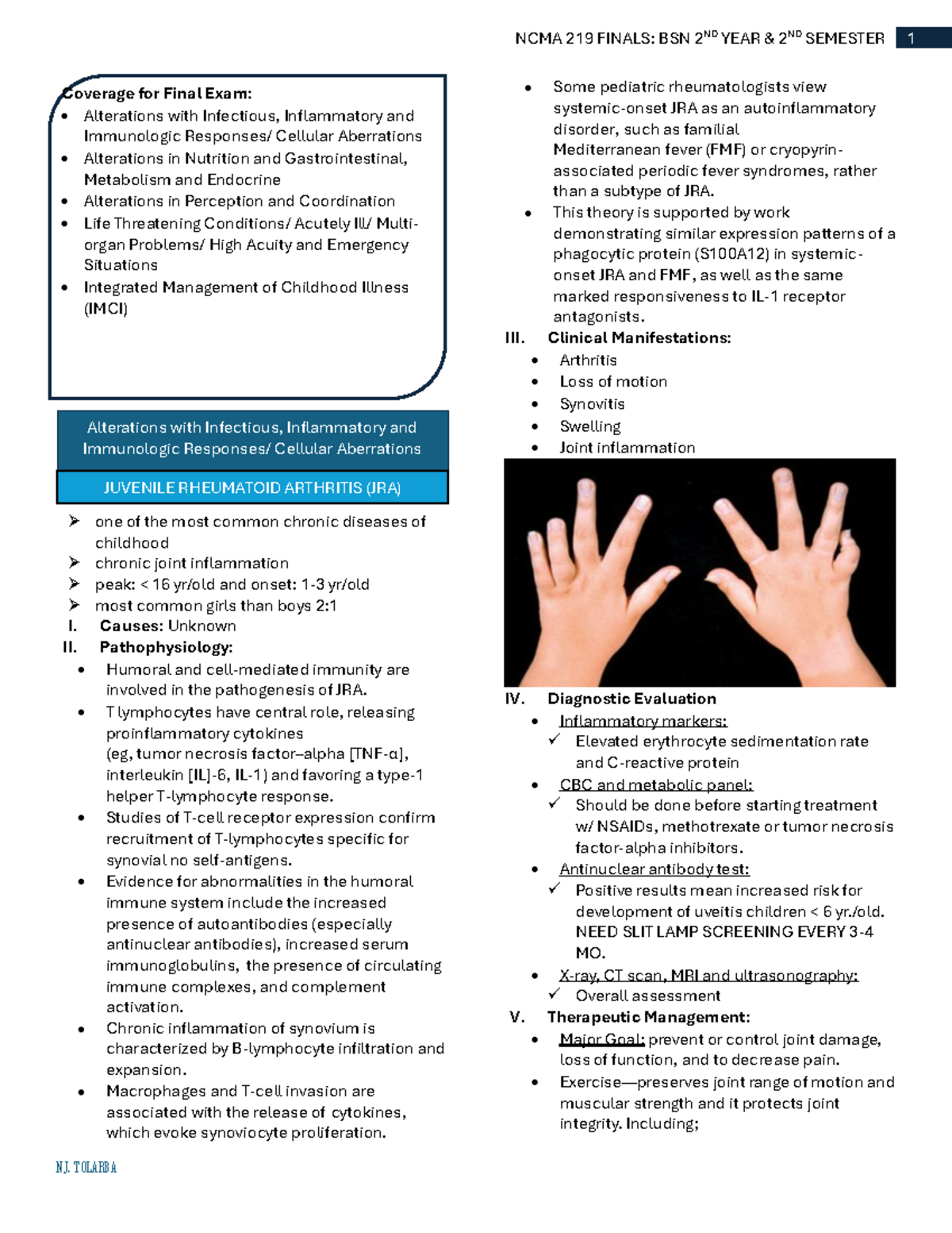 NCMA 219 Final KO2 - Goodluck - Coverage for Final Exam: Alterations ...