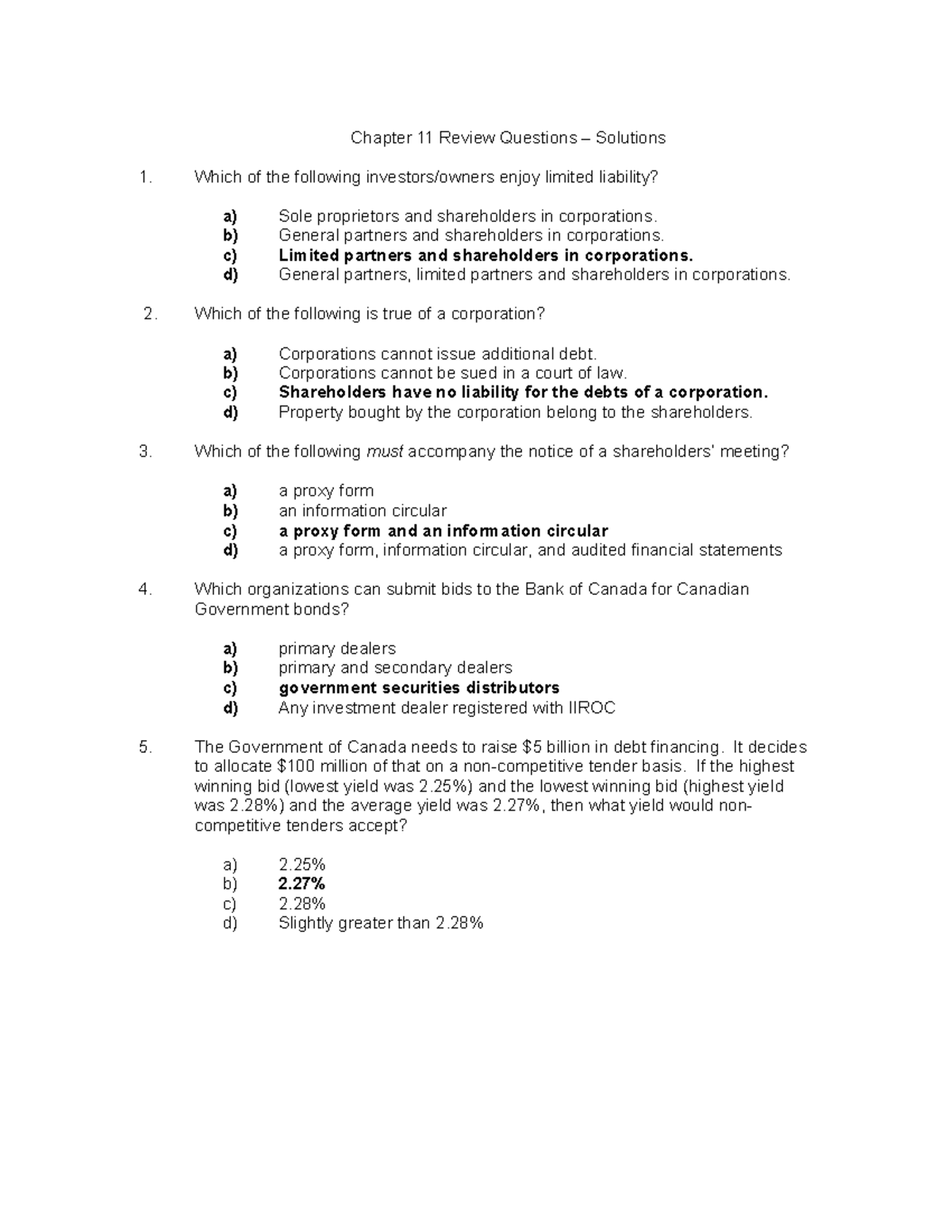 Chapter 11 Review Questions with solutions - Chapter 11 Review ...