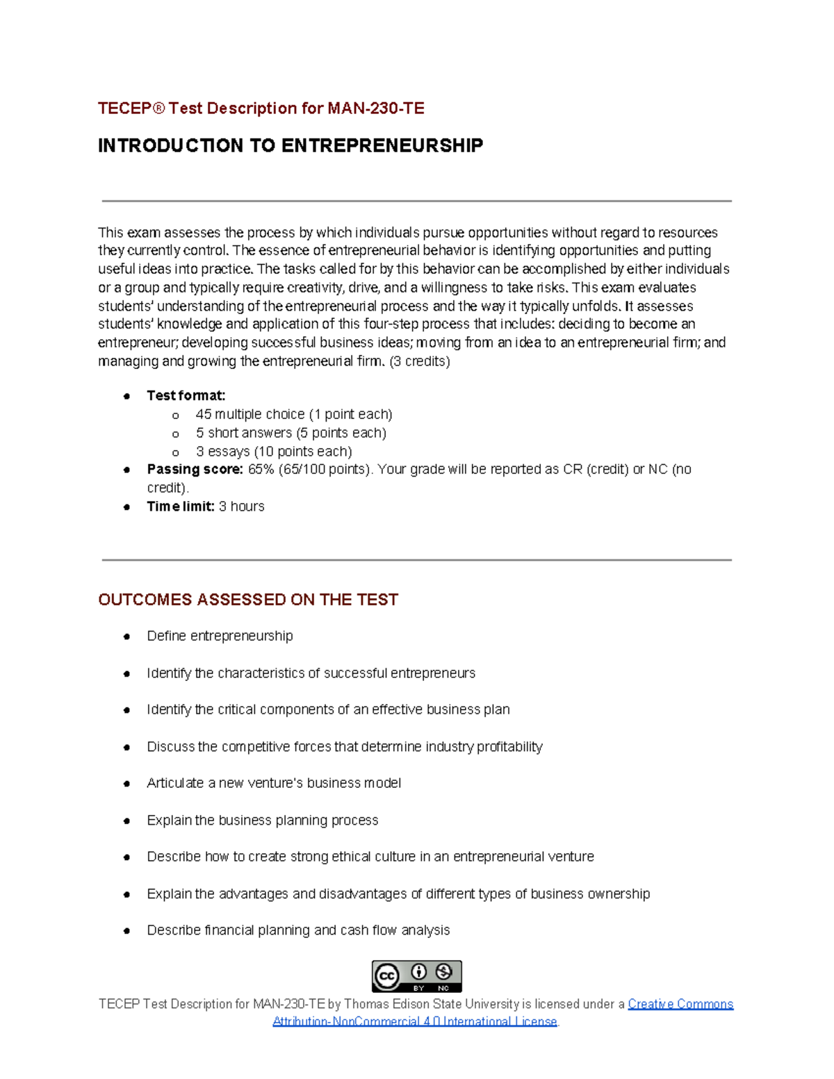 MAN-230 - Intro to Entrepreneurship: Get started as an Entrepreneur ...