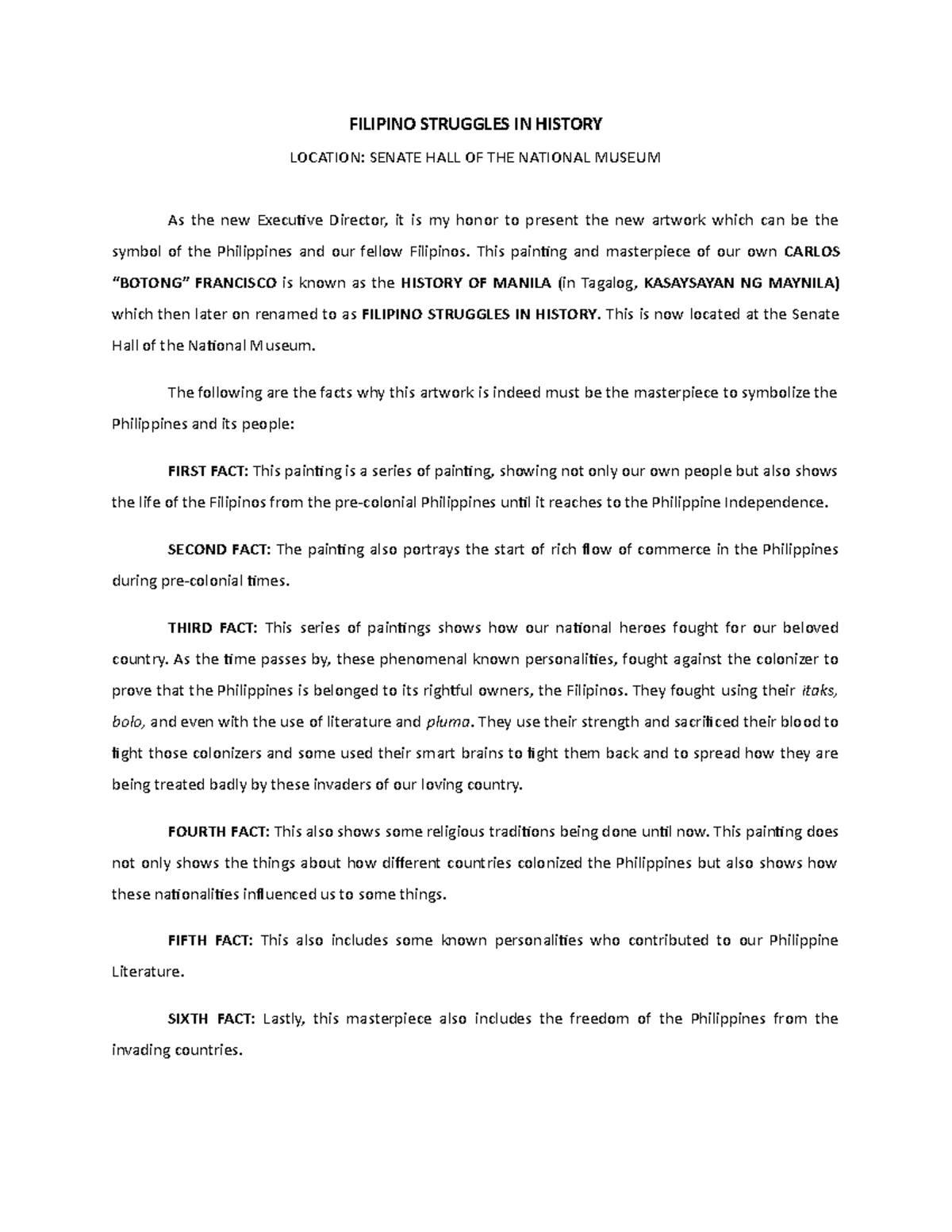 Aldovino, Elinet M. - Activity 7ART ASSIGNMENT - FILIPINO STRUGGLES IN ...