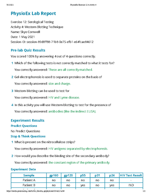 Physio Ex Exercise 2 Activity 2 - PhysioEx Lab Report Exercise 2 ...