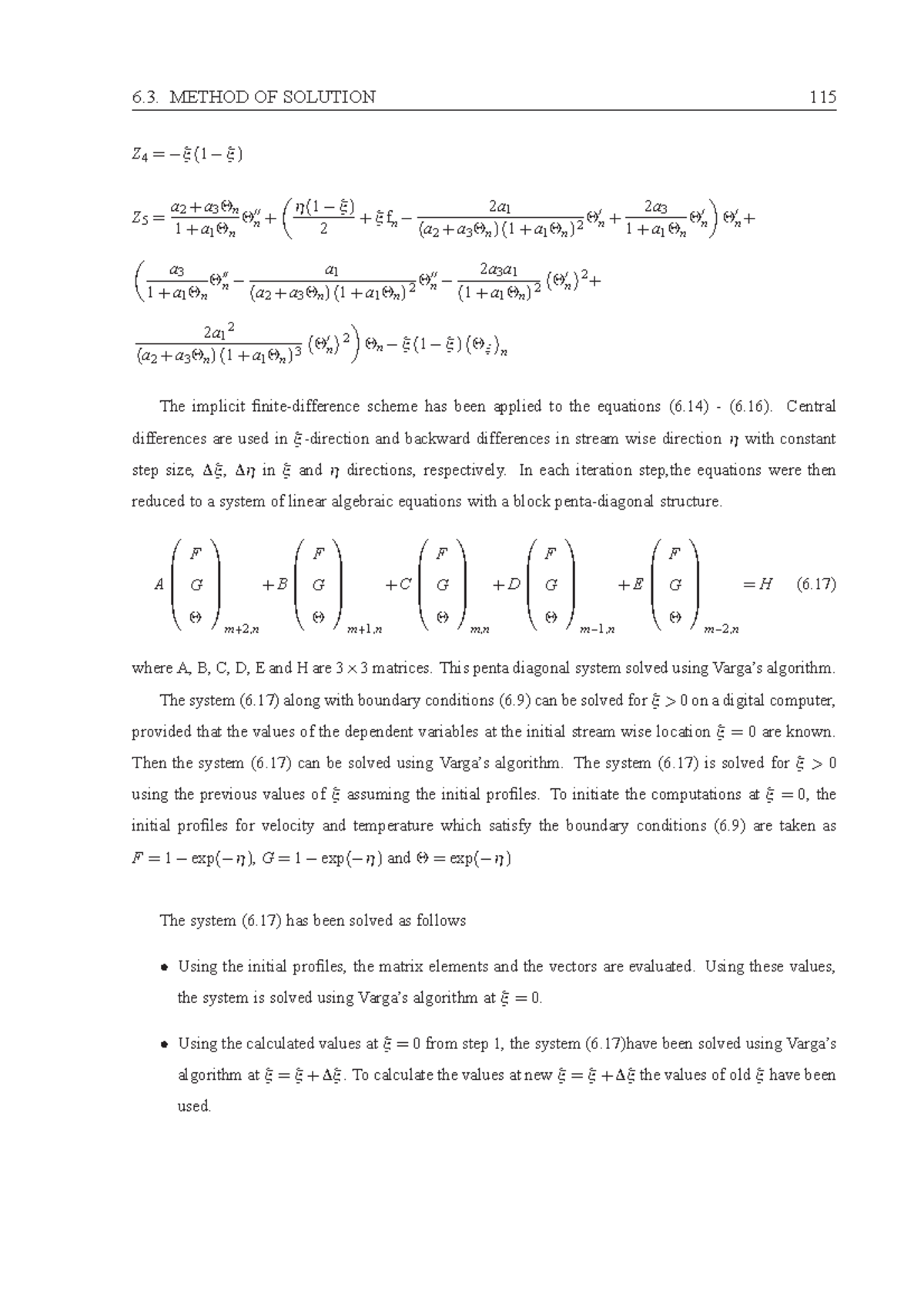Viscoelastic Fluid Flows 20 6 Method Of Solution 115 Z 4 − ξ 1 − ξ Z 5 A 12 A A