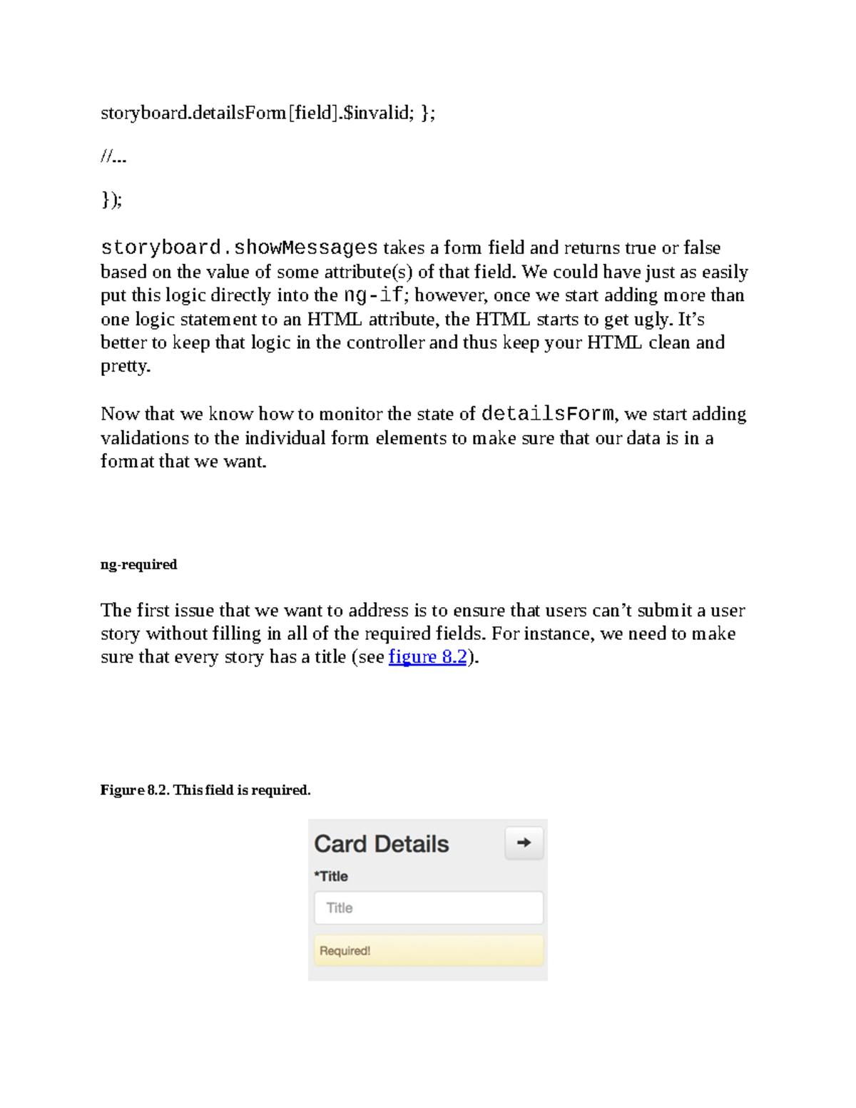 Web Devlopment In Angular Js In Action Storyboard[field] Invalid } } Storyboard